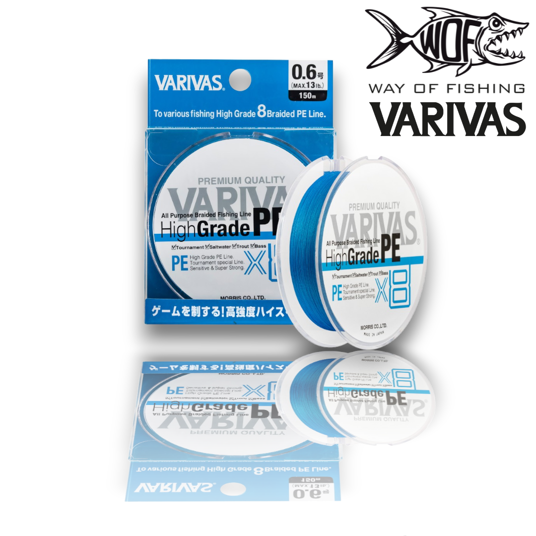 Tresse Varivas High Grade PE X8 Bleue - 150m